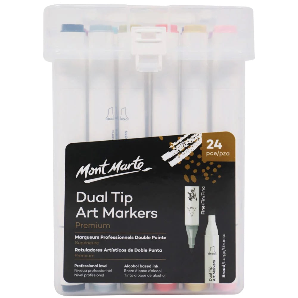 Dual Tip Art Markers in Case Premium 24pc – Raifa Centre